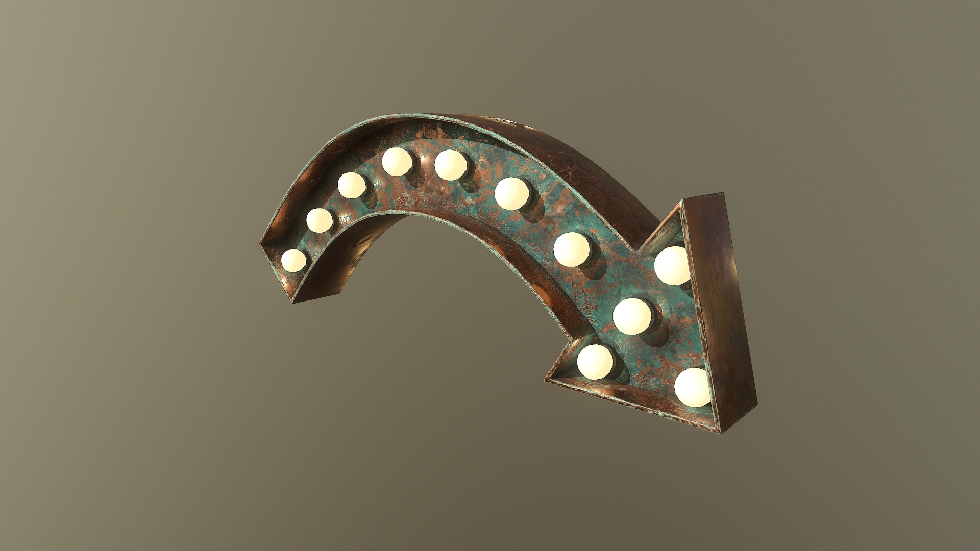 3D vintage arrow sign - TurboSquid 1506108