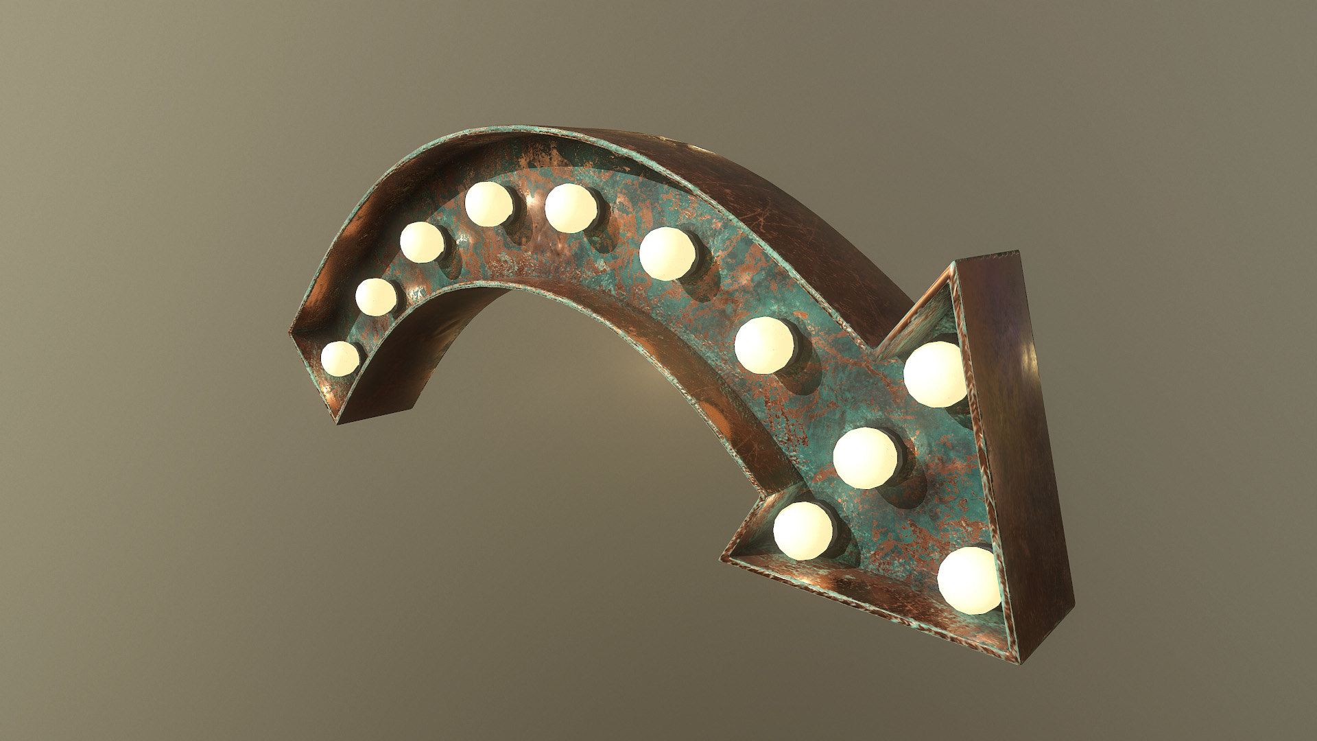 3D vintage arrow sign - TurboSquid 1506108