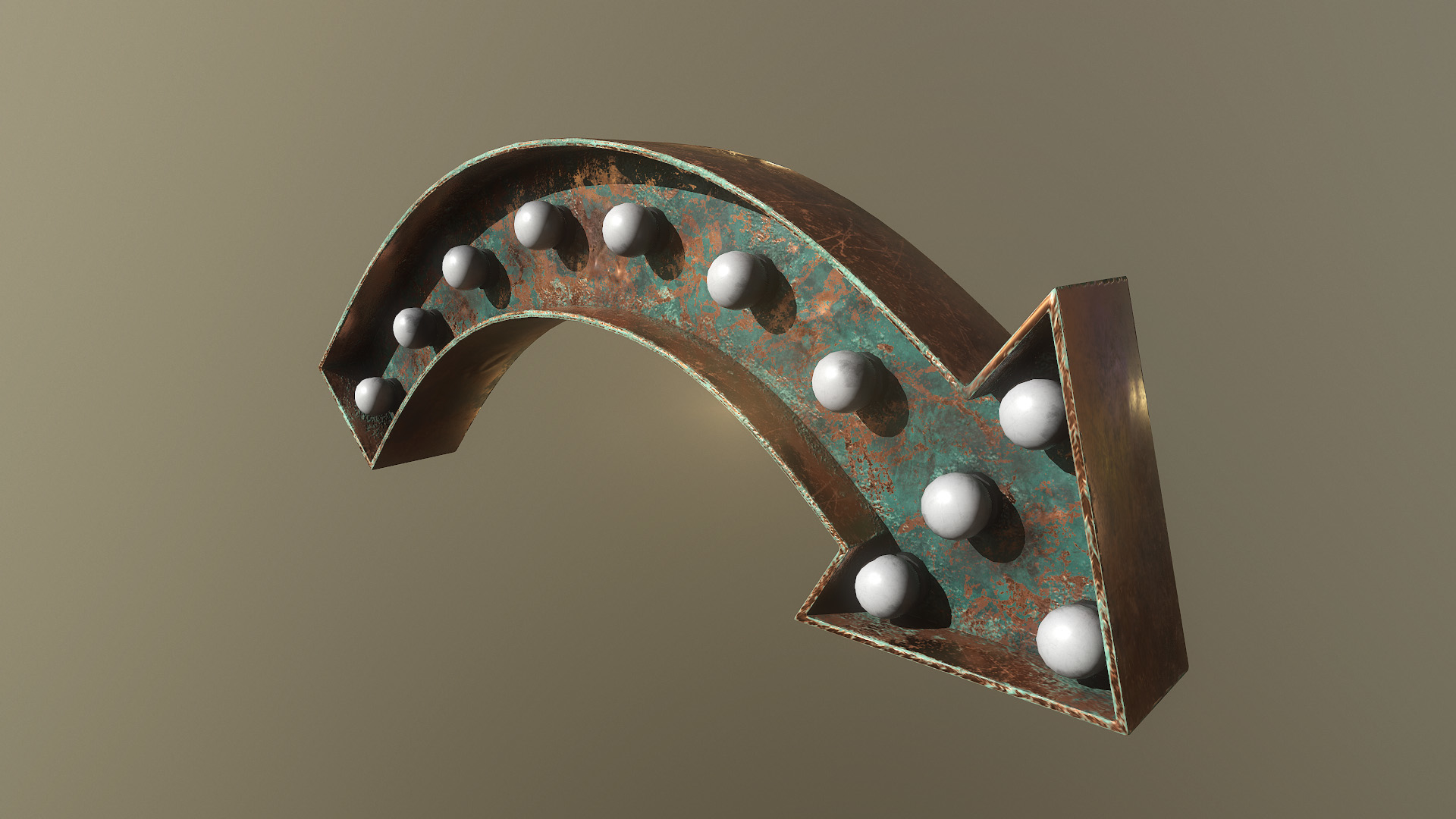 3D vintage arrow sign - TurboSquid 1506108