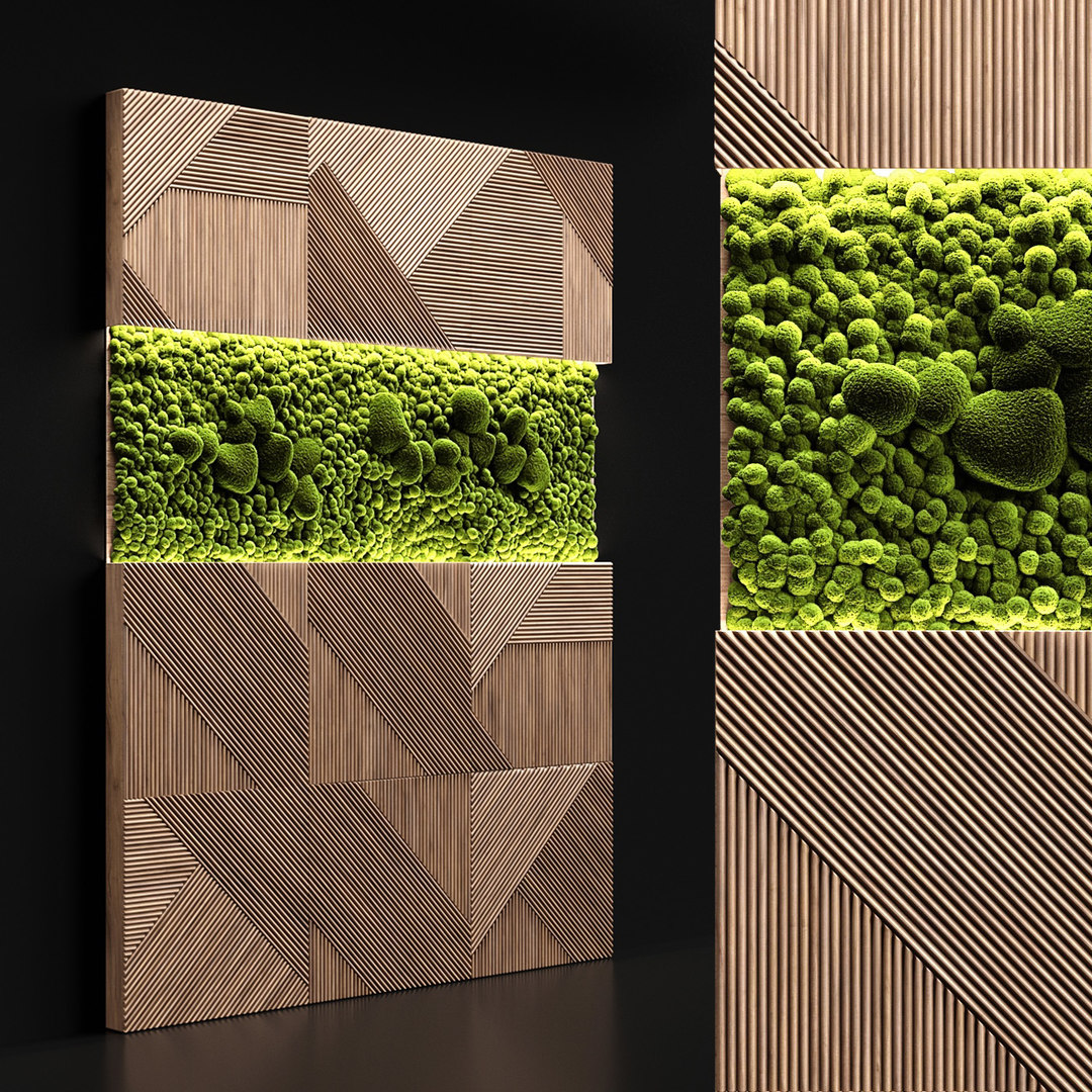 Panel stabilized moss 3D model - TurboSquid 1506565