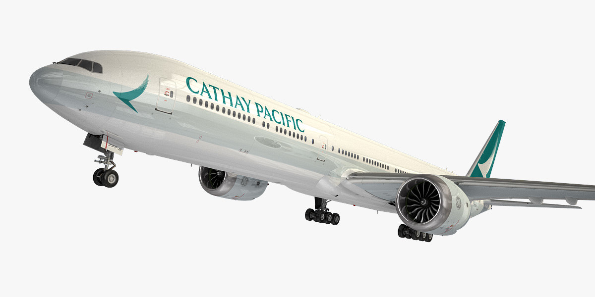 3D boeing 777-9 aircraft cathay pacific model - TurboSquid 1506677