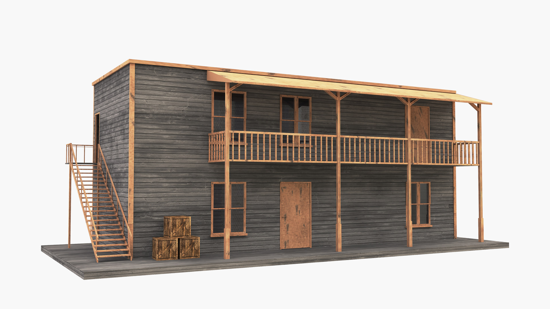 Western west house model - TurboSquid 1506714
