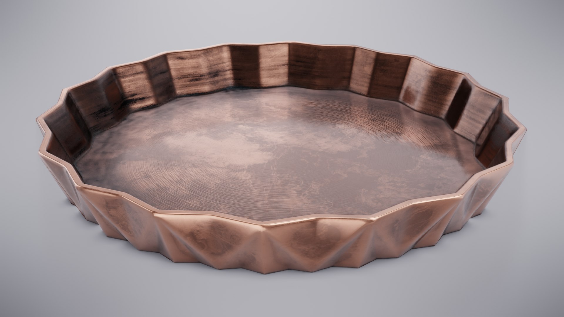 Realistic copper tray 3D model - TurboSquid 1506769