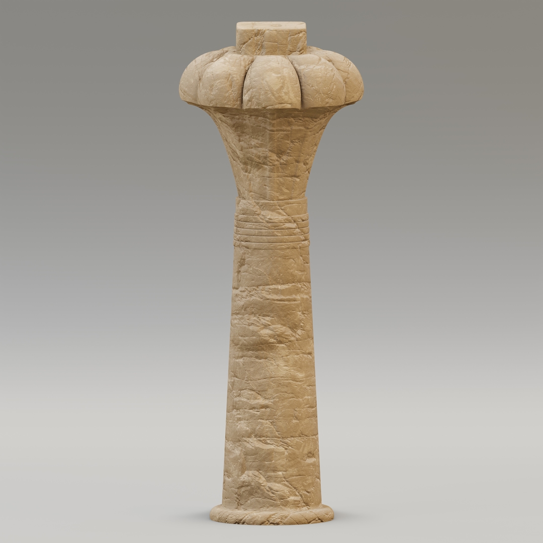 modelo 3d Columna palmiforme egipcia - TurboSquid 1506783