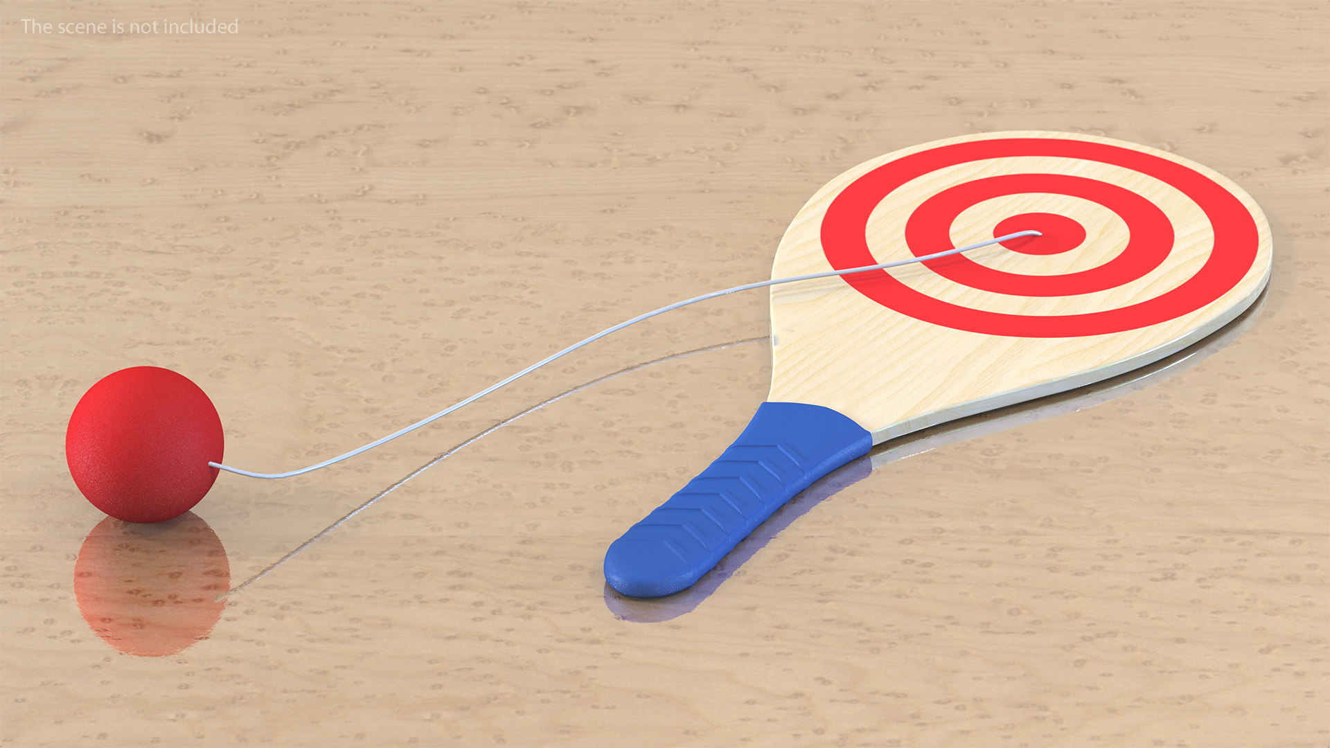 3D vintage paddle ball - TurboSquid 1506904