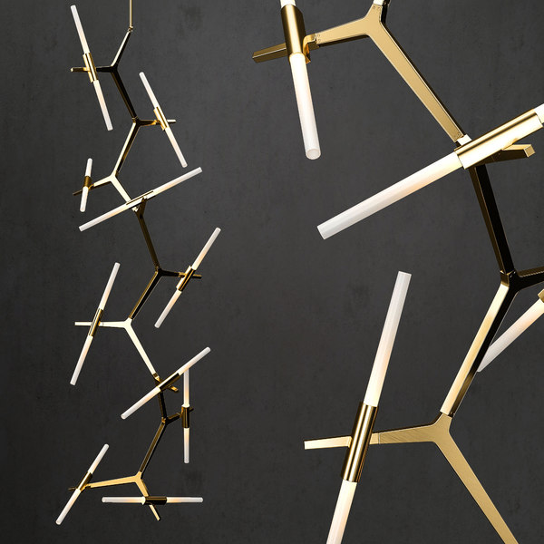 Vertical chandelier lighting 3D model - TurboSquid 1507072