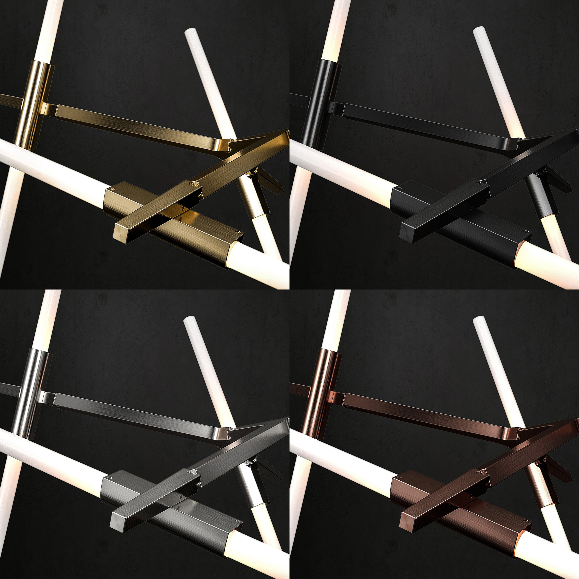 Vertical chandelier lighting 3D model - TurboSquid 1507072