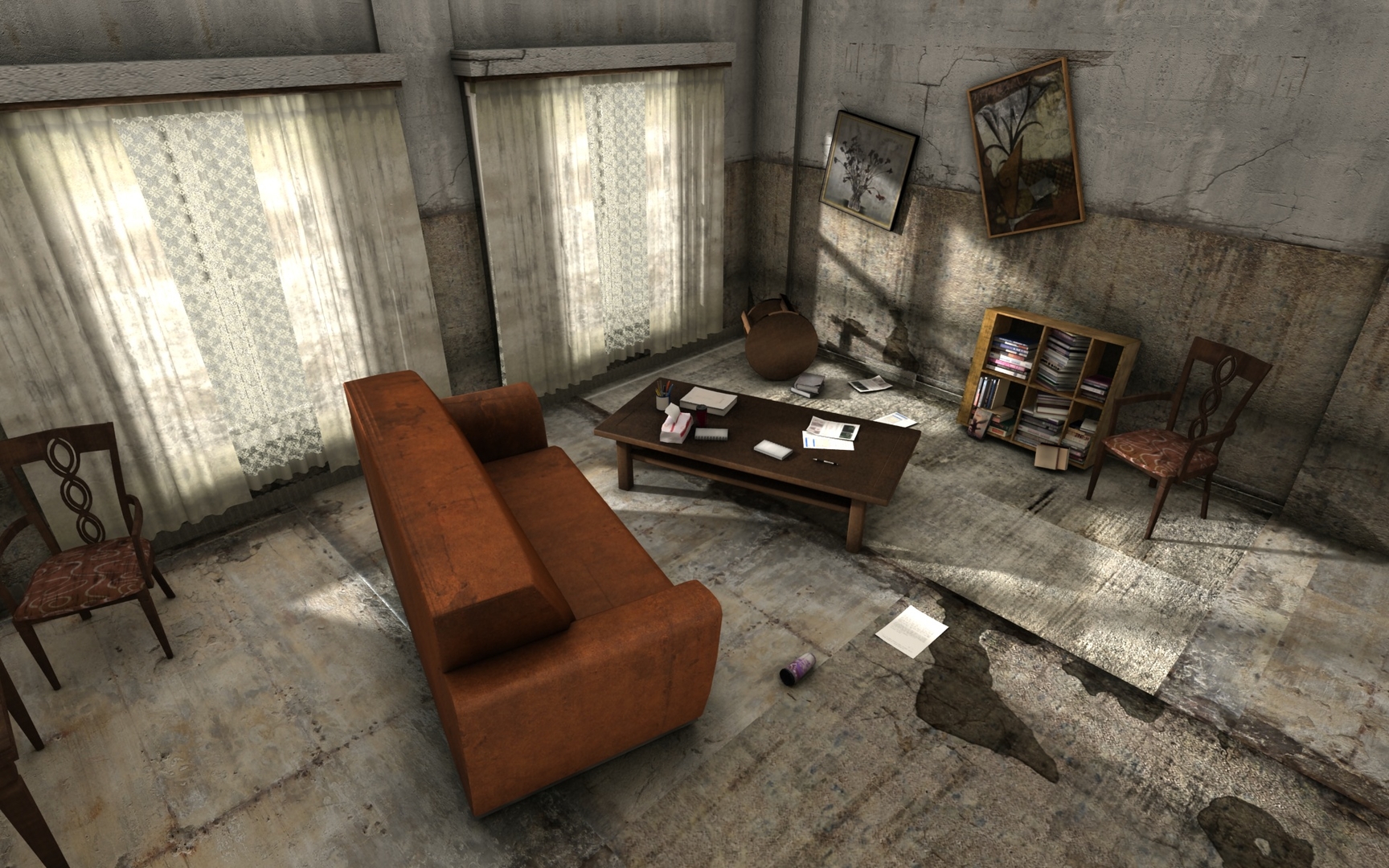 3D abandoned room interior - TurboSquid 1507173