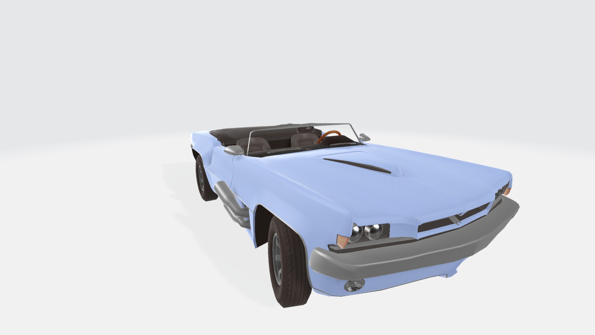 Raven convertible sports car model - TurboSquid 1507264