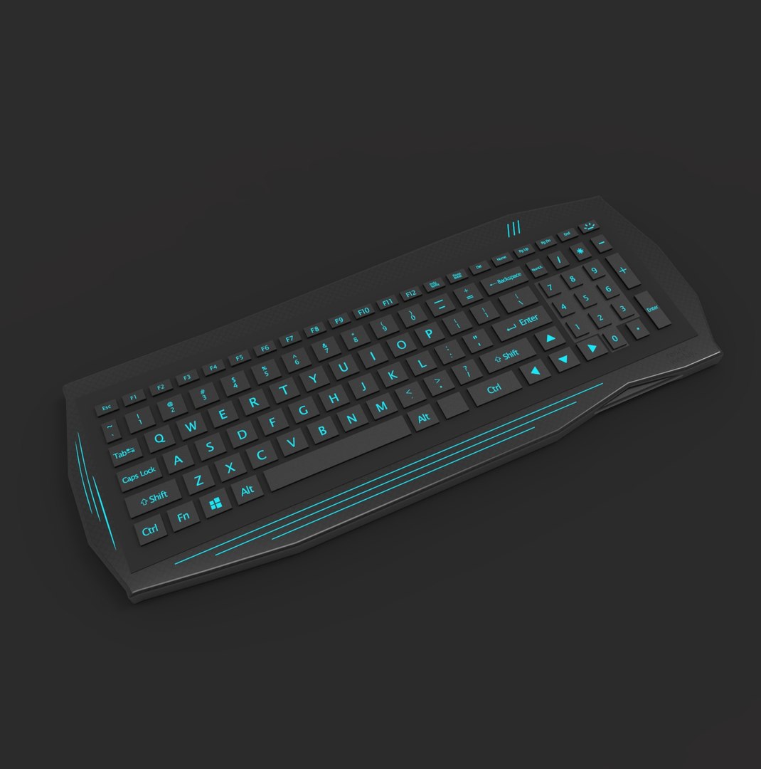 3D gaming keyboard - TurboSquid 1507239