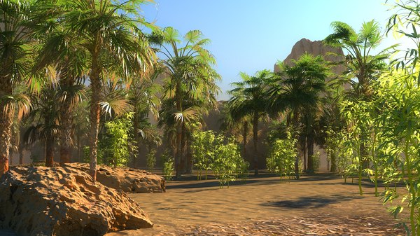 3D model oasis desert - TurboSquid 1507325