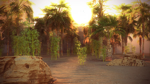 3D model oasis desert - TurboSquid 1507325