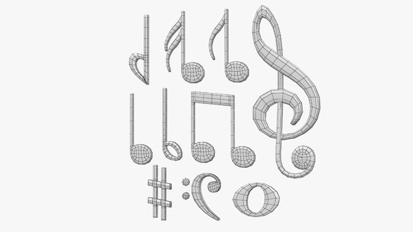 3D musical note model - TurboSquid 1507536
