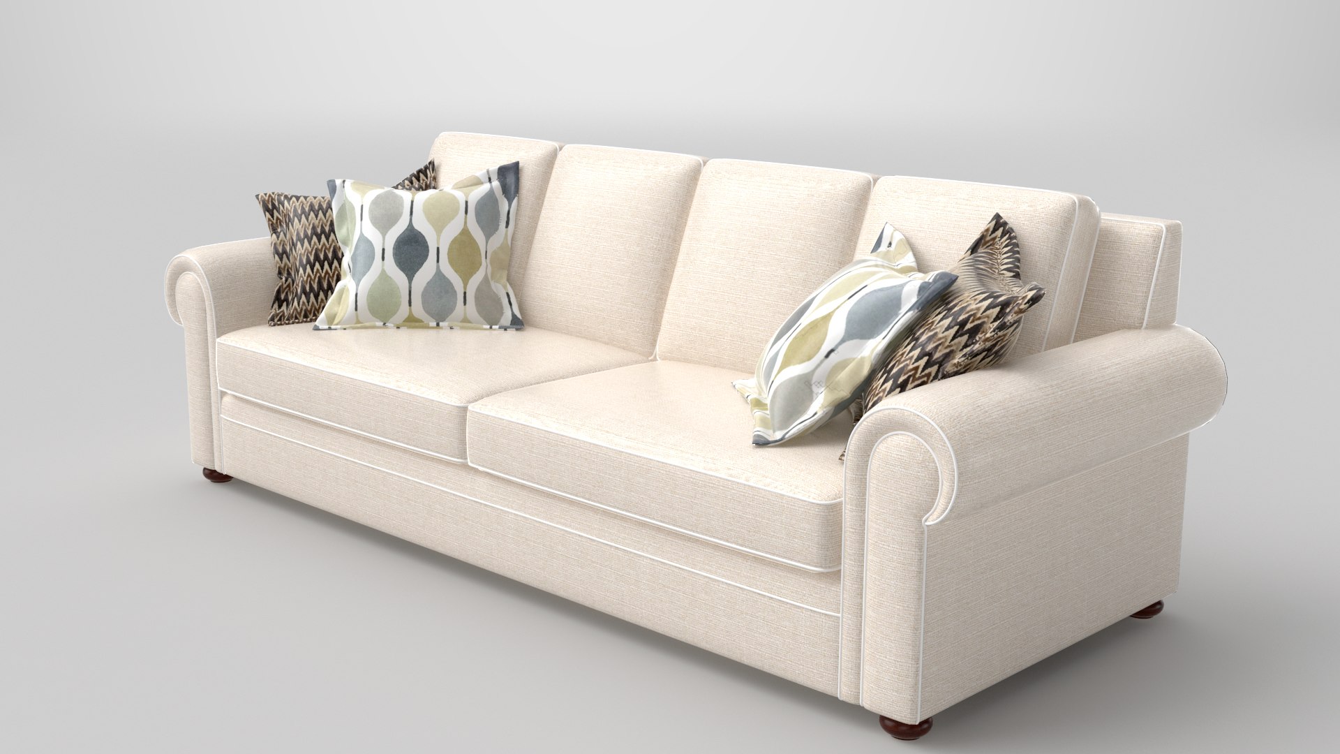 Realistic Sofa 3D Model TurboSquid 1507805