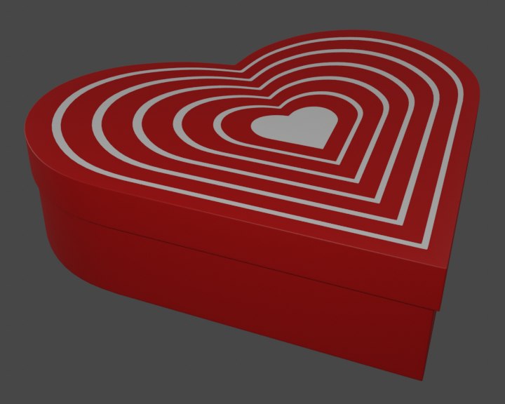Heart shaped box 3D model - TurboSquid 1507840