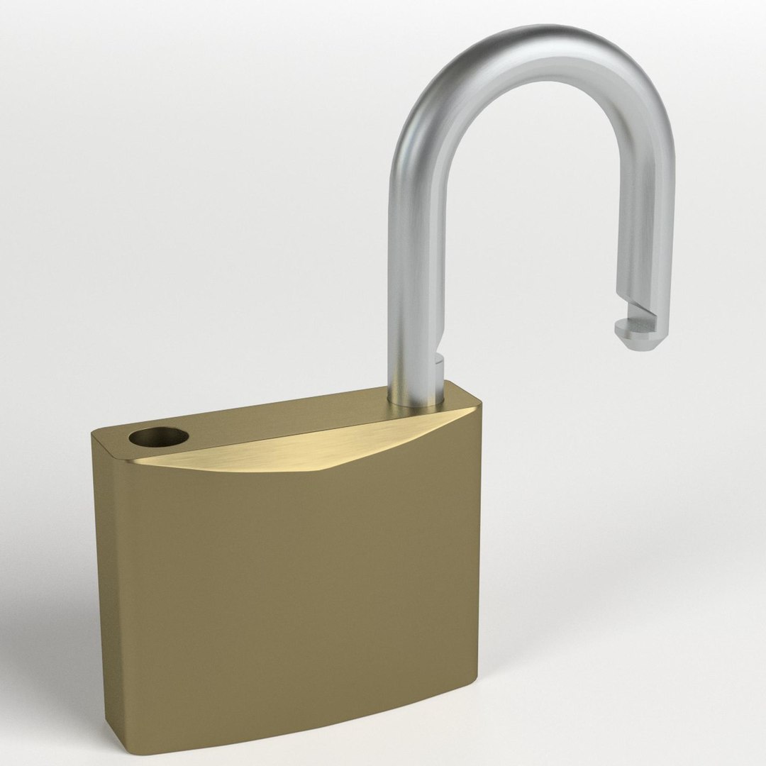 Openable padlock lock 3D model - TurboSquid 1414980
