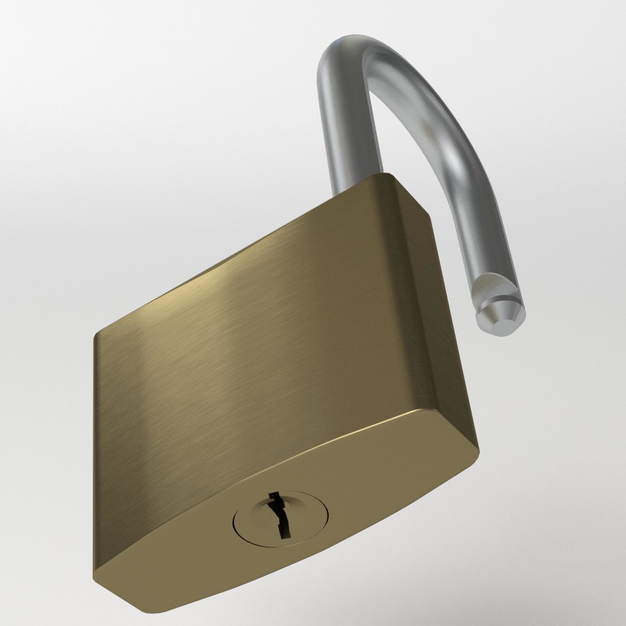 Openable padlock lock 3D model - TurboSquid 1414980