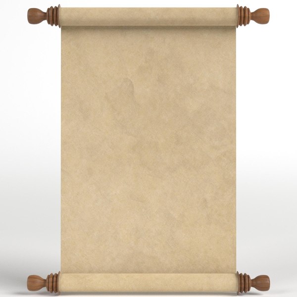 Parchment paper scroll 3D model - TurboSquid 1370017
