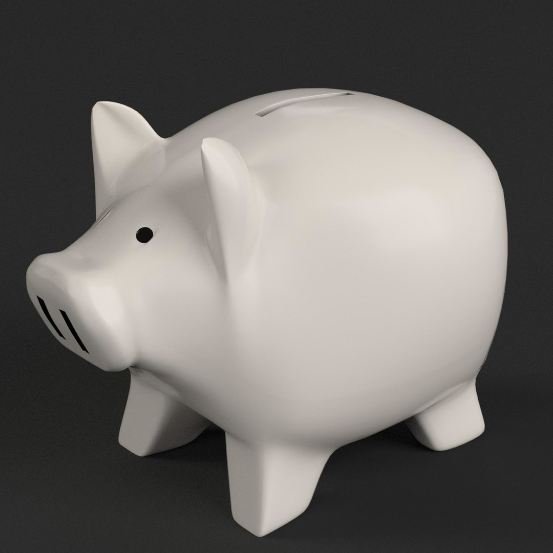Piggy bank money box 3D model - TurboSquid 1407657