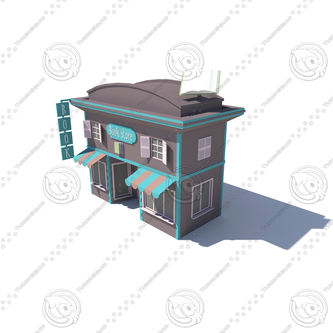 3D store book bookstore - TurboSquid 1366317