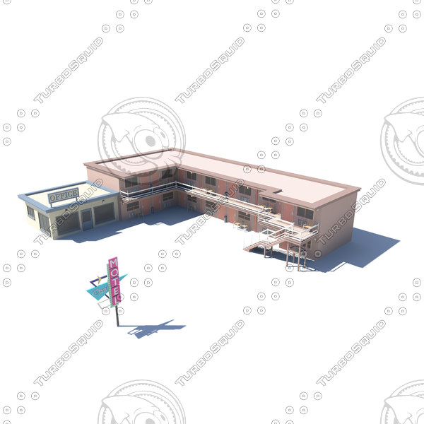 Building motel hotel 3D - TurboSquid 1408404