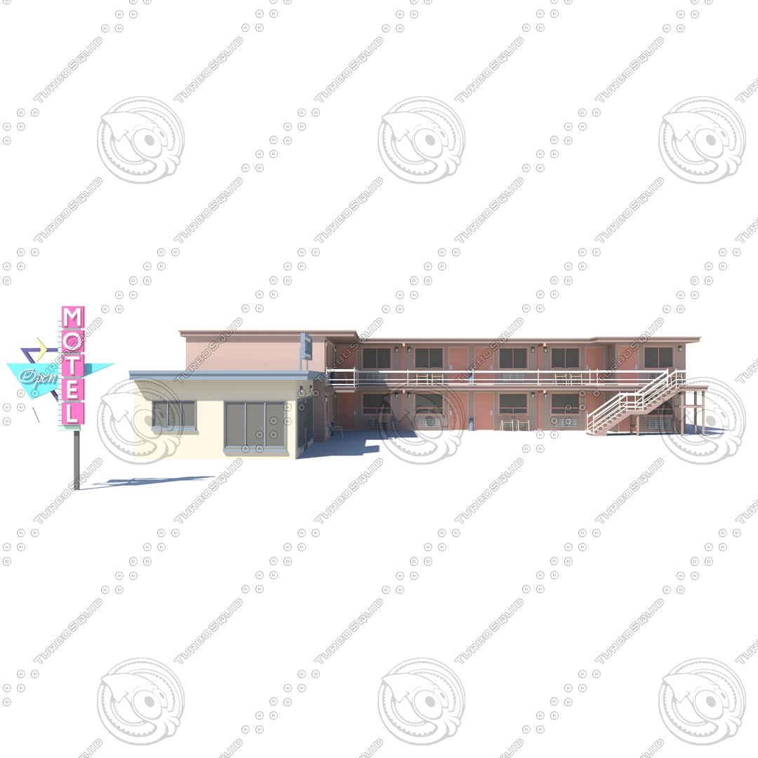 Building motel hotel 3D - TurboSquid 1408404