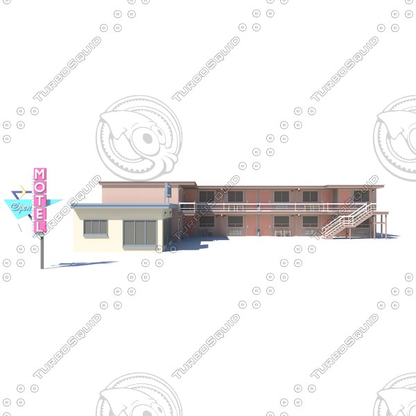 Building motel hotel 3D - TurboSquid 1408404