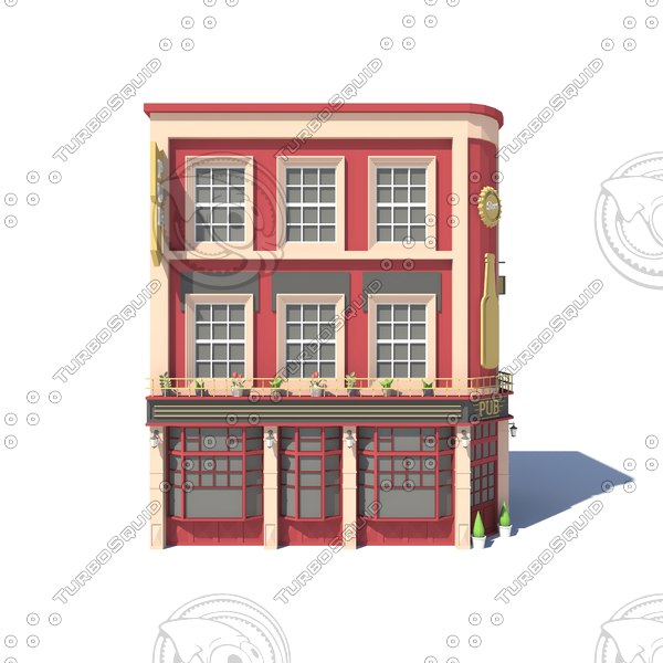 3D building bistro bar - TurboSquid 1409625