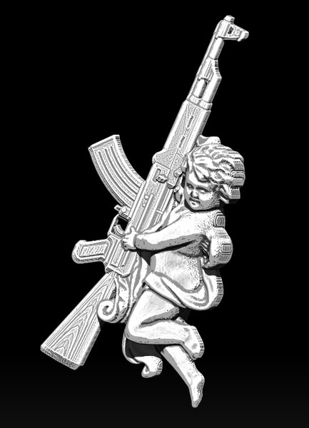 Cupid ak47 3D model - TurboSquid 1508216