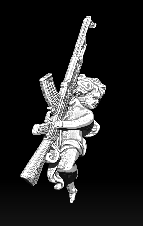 Cupid ak47 3D model - TurboSquid 1508216