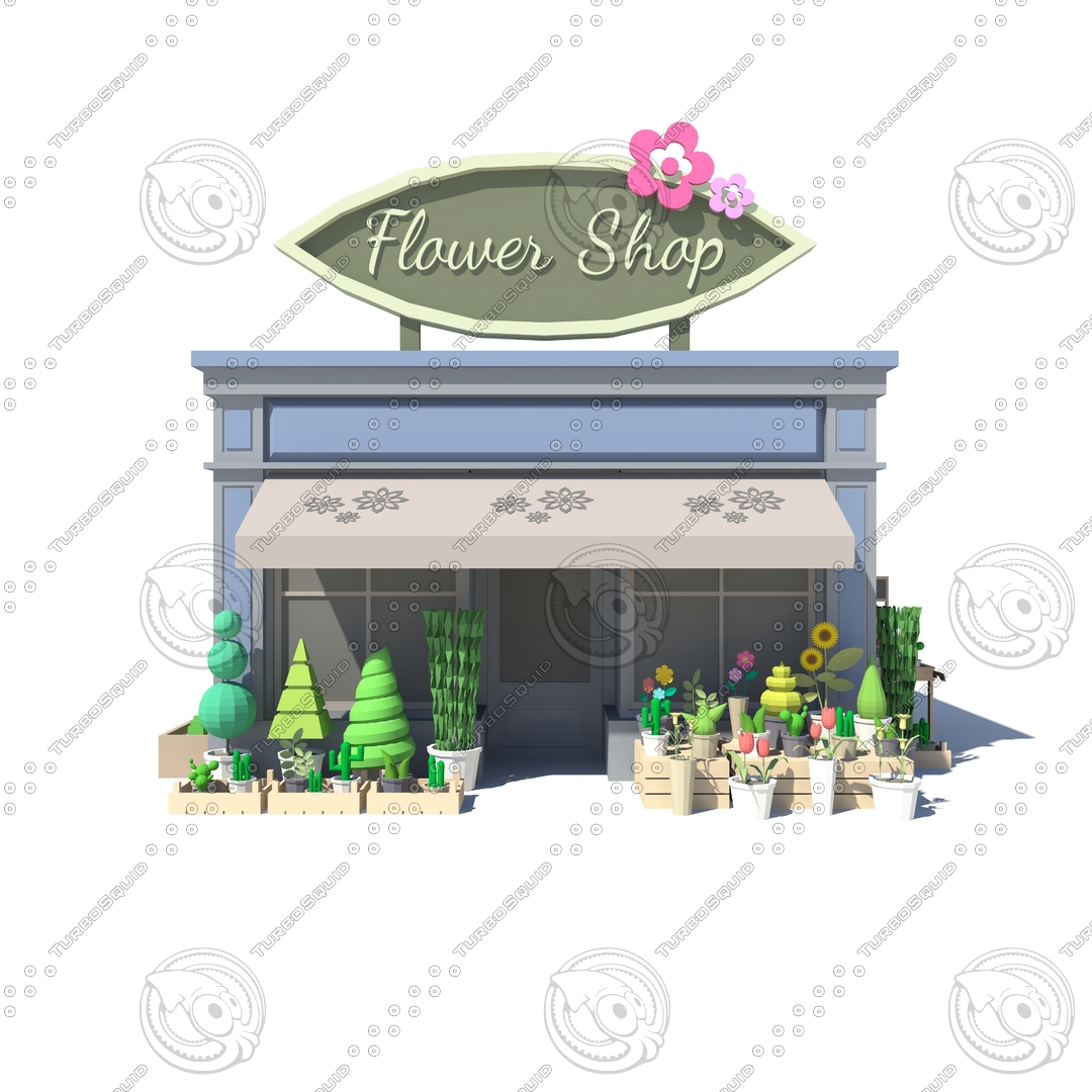 3D shop flower - TurboSquid 1393459