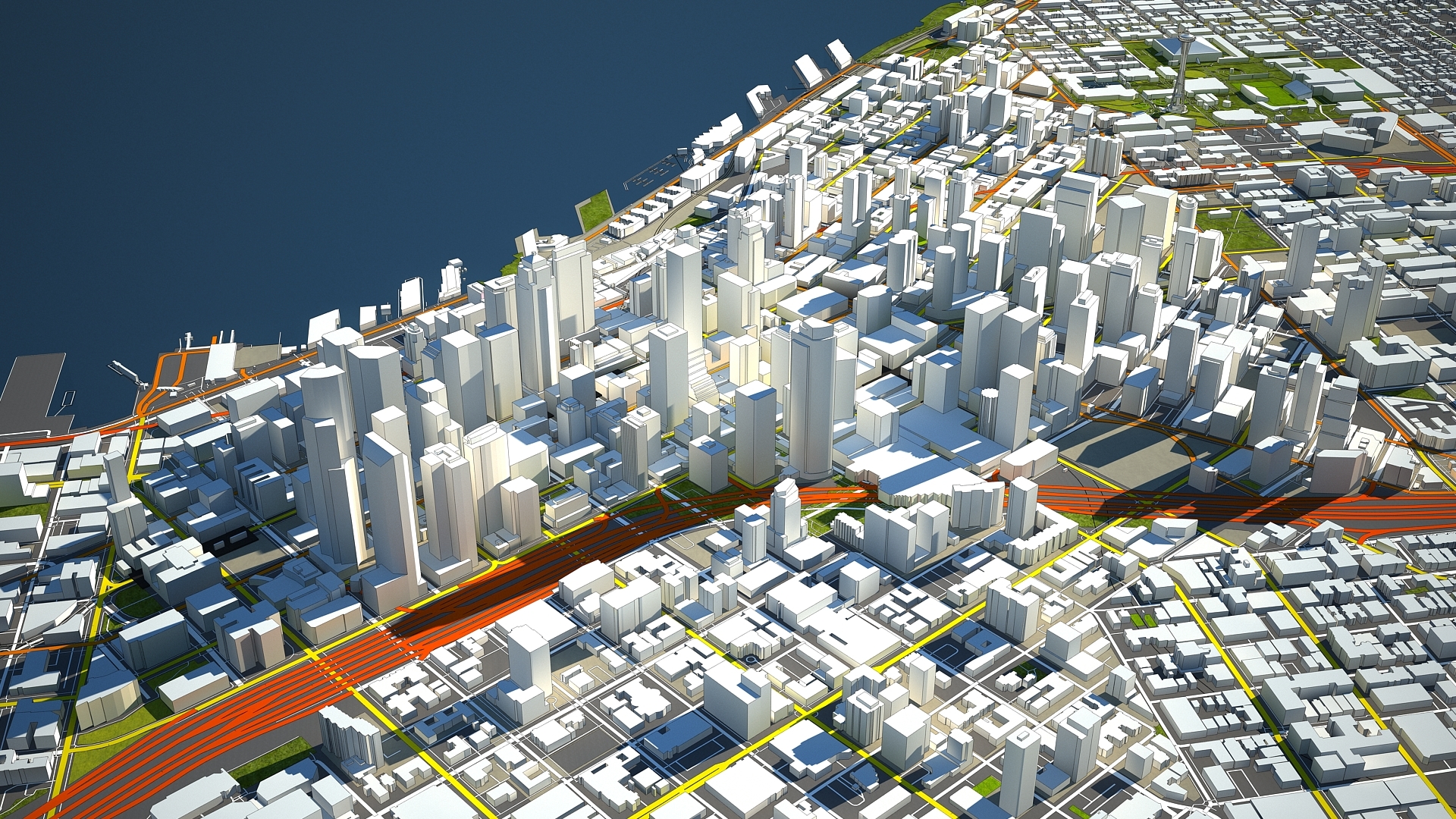 Seattle skyline model - TurboSquid 1508265