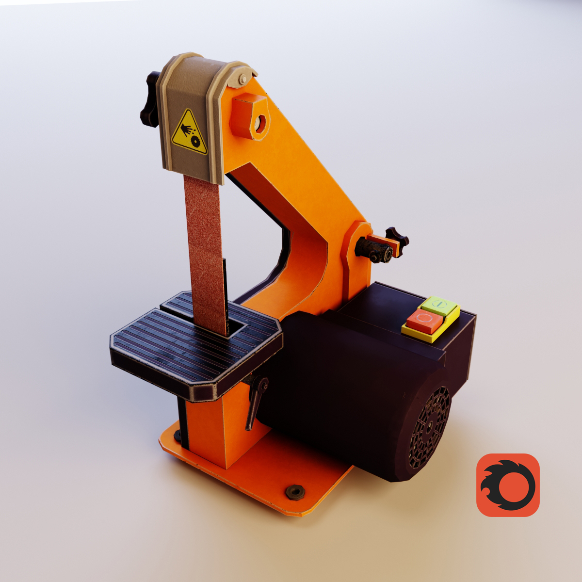 3D machine grinder - TurboSquid 1508433