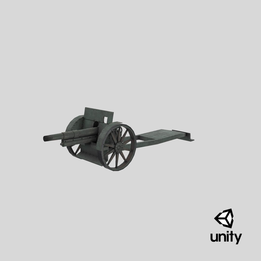 VZ14 Houfnice Cannon WW13D模型 - TurboSquid 1396074