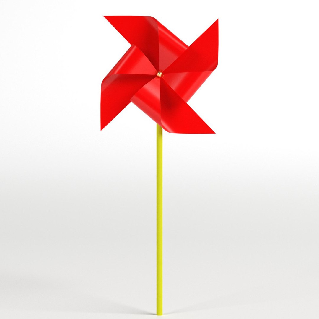 Red pinwheel model - TurboSquid 1386604