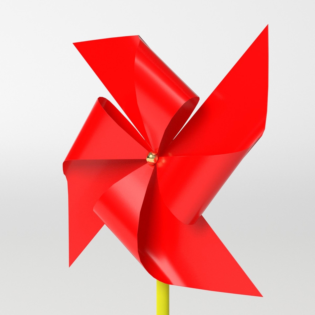 Red pinwheel model - TurboSquid 1386604