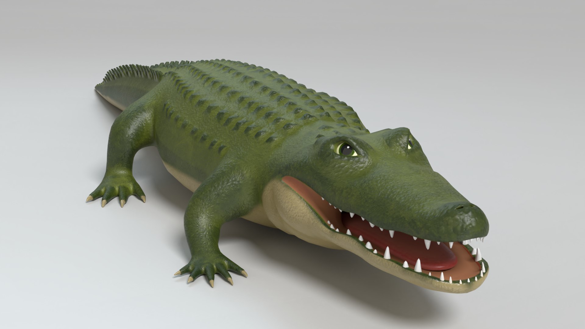 3D cartoon alligator model - TurboSquid 1508505