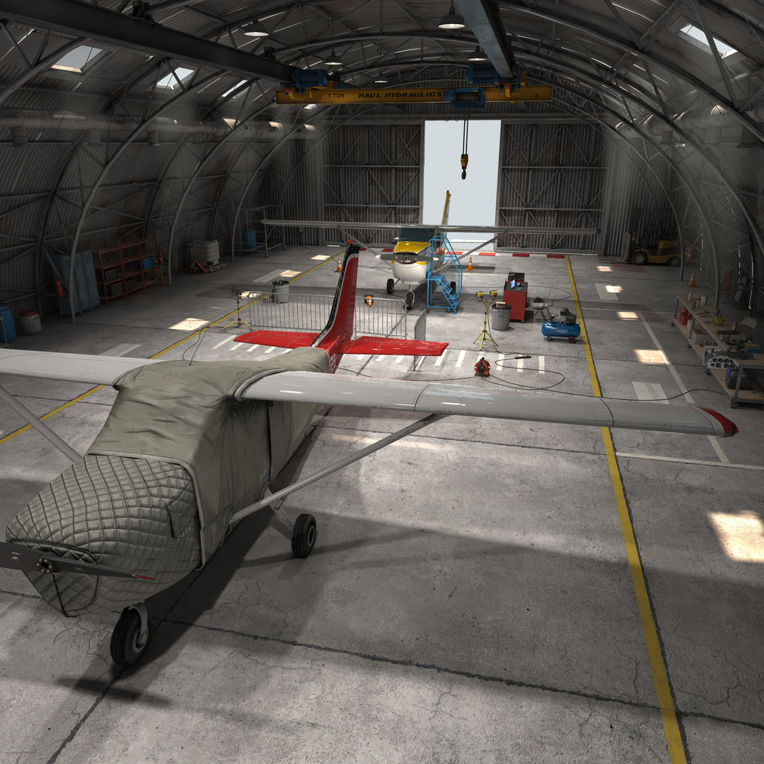 Airplane hangar 3D model - TurboSquid 1508756