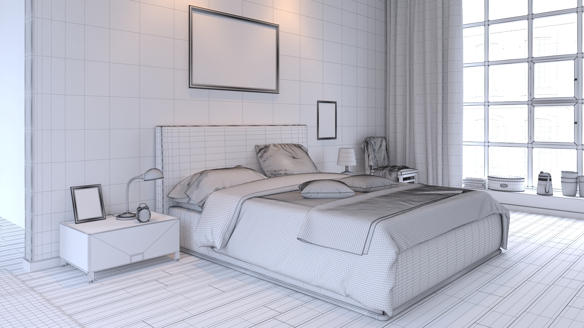 3d bedroom interior