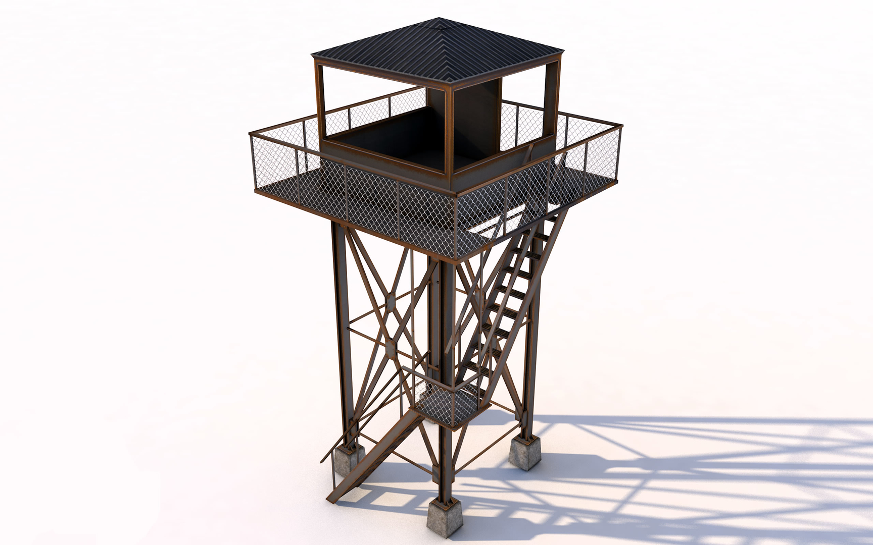 3D model lookout tower military - TurboSquid 1508770