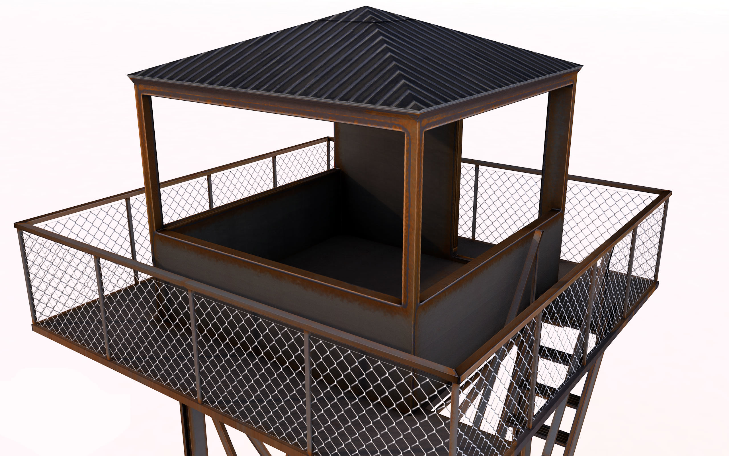 3D model lookout tower military - TurboSquid 1508770