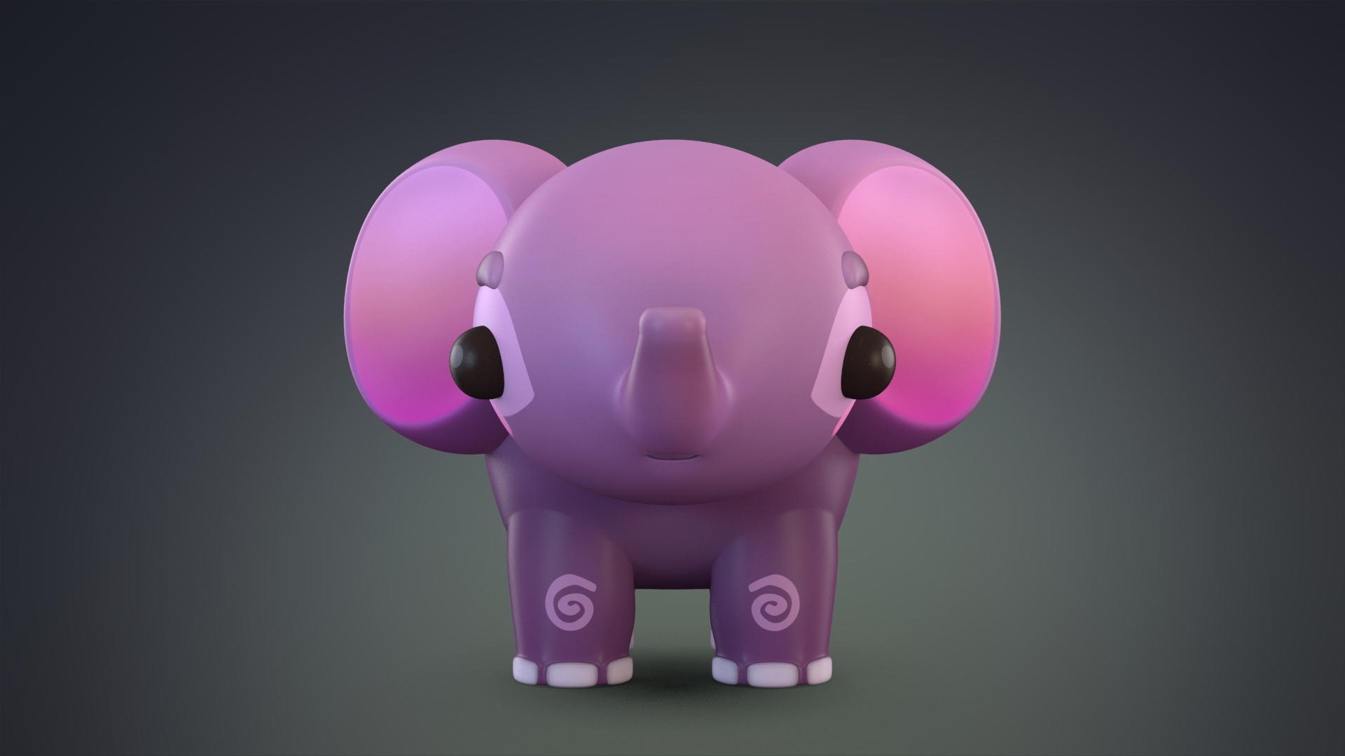 Cute cartoon elephant 3D model - TurboSquid 1508768