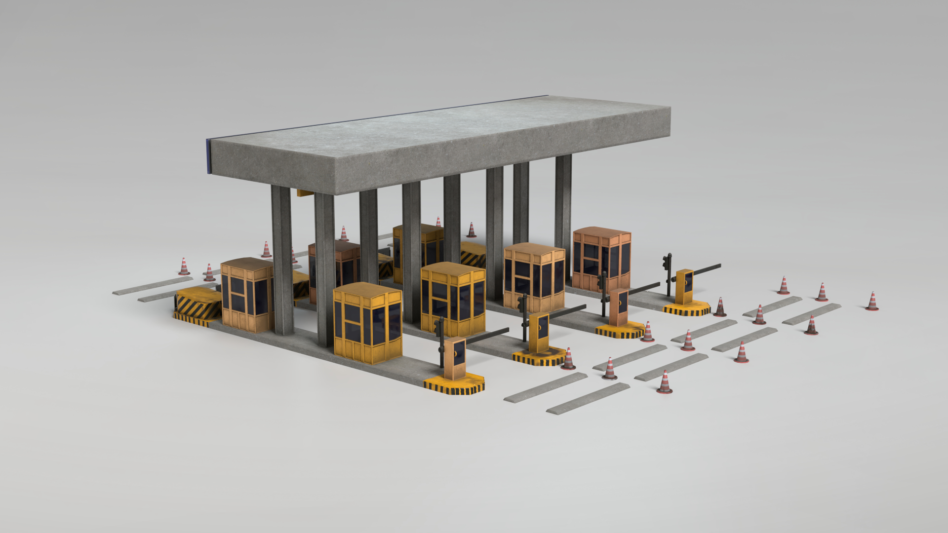 Toll plaza 3D model - TurboSquid 1508858
