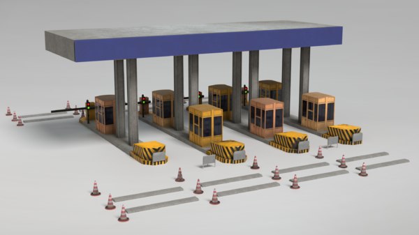 Toll plaza 3D model - TurboSquid 1508858