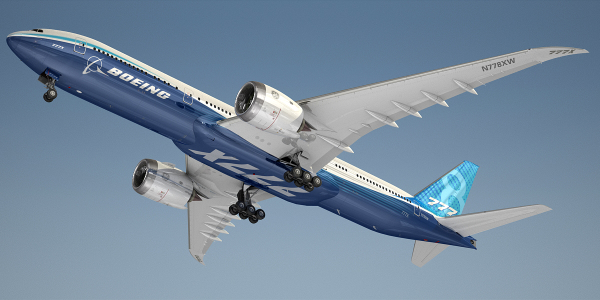 Boeing 777-8 aircraft 3D model - TurboSquid 1508444