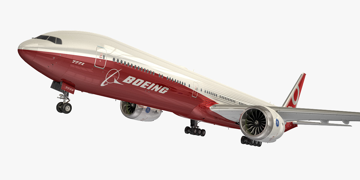 Boeing 777-9 red model - TurboSquid 1503472