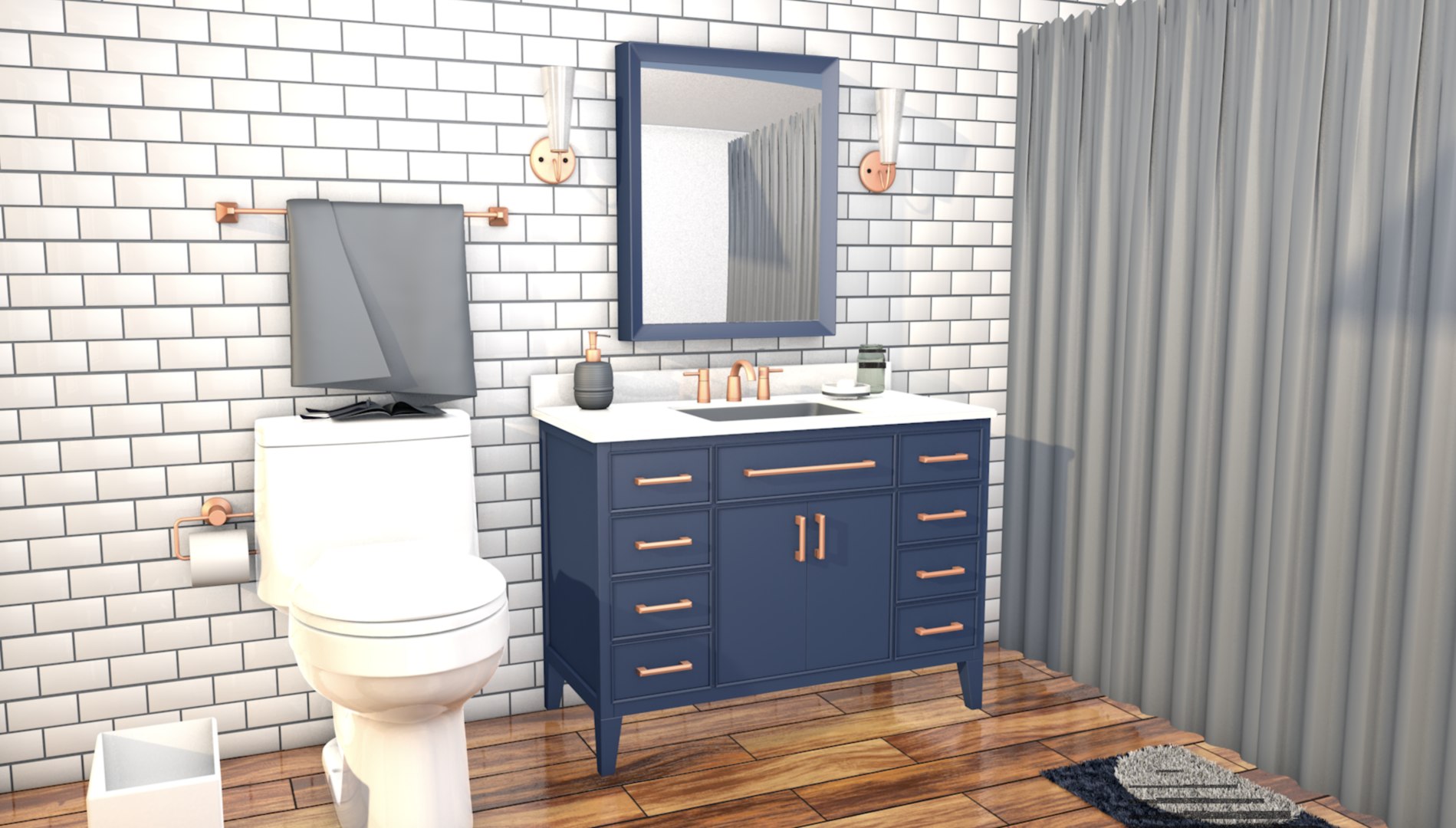 3D model toilet room - TurboSquid 1508891