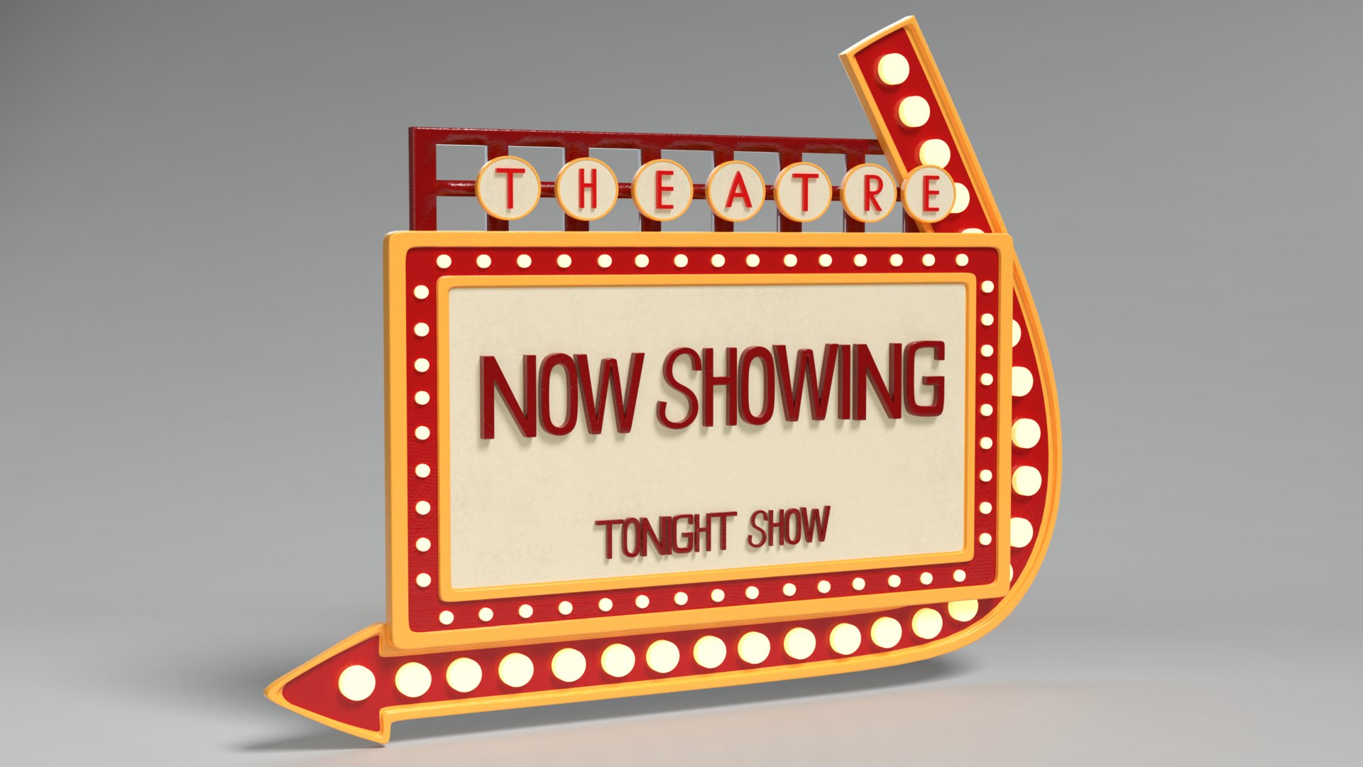 3D theater sign - TurboSquid 1508886