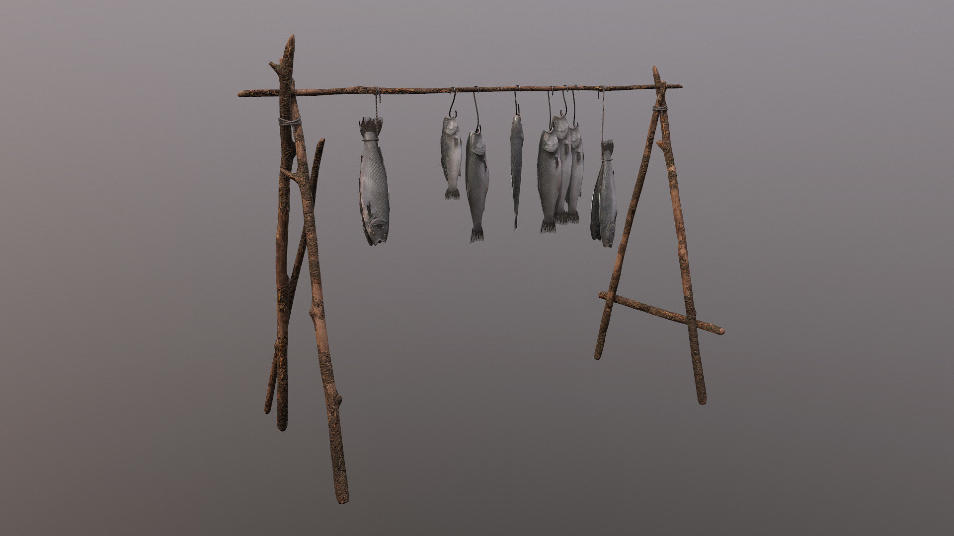 Fish rack 3D model - TurboSquid 1509045