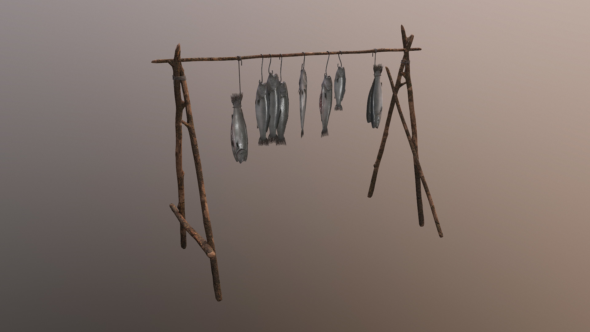 Fish rack 3D model - TurboSquid 1509045
